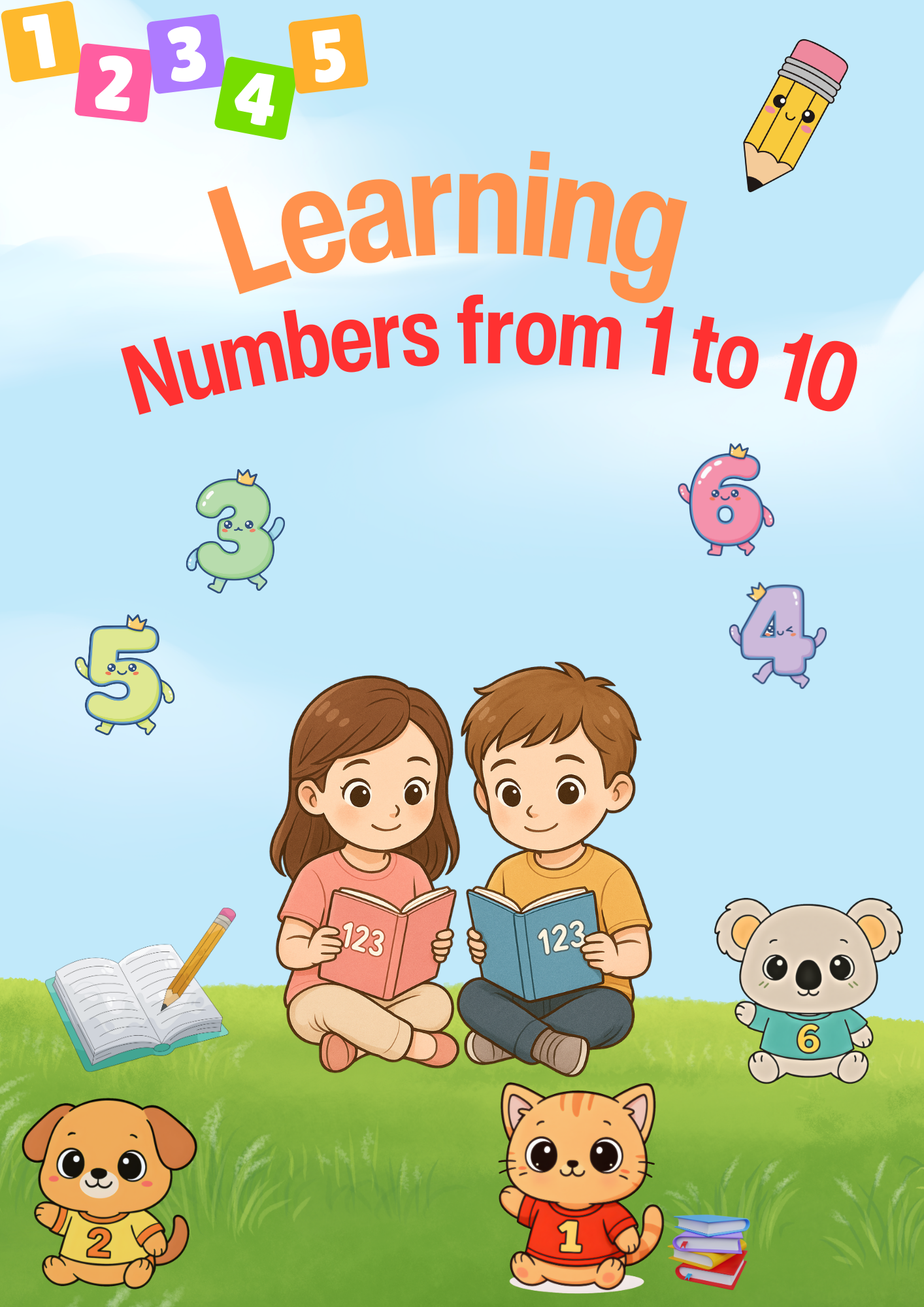 Learning Numbers from 1 to 10 – Magic Land for Learning and Coloring